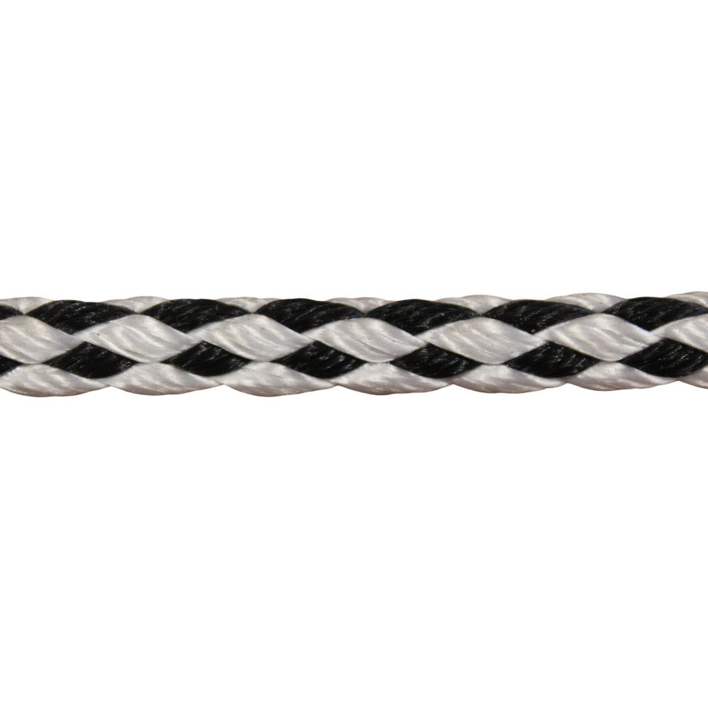 Fineline 8mm Flat Braid - Black/White