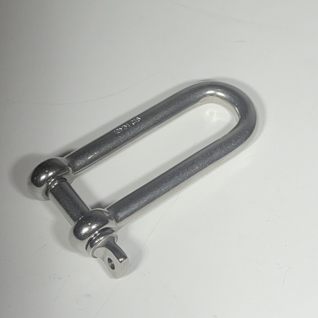10mm 316 Stainless Steel Long Dee Shackle - Chains Ropes Anchors