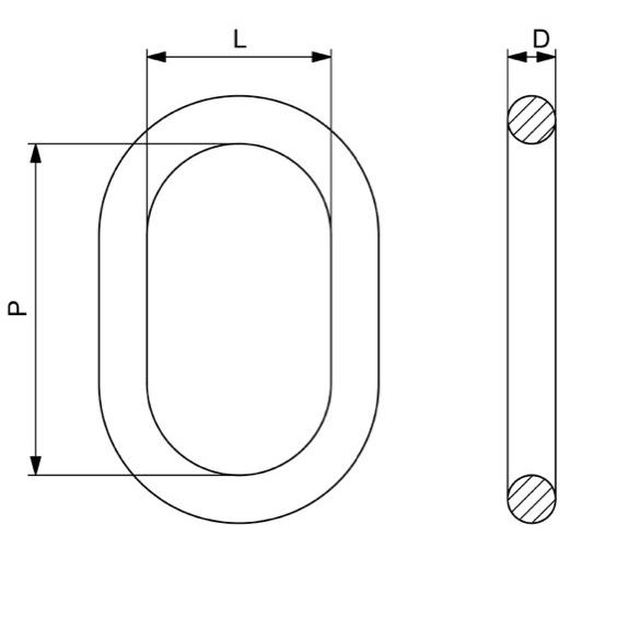 Stamperia Carcano 10mm G60 Stainless Steel Oblong Master Link